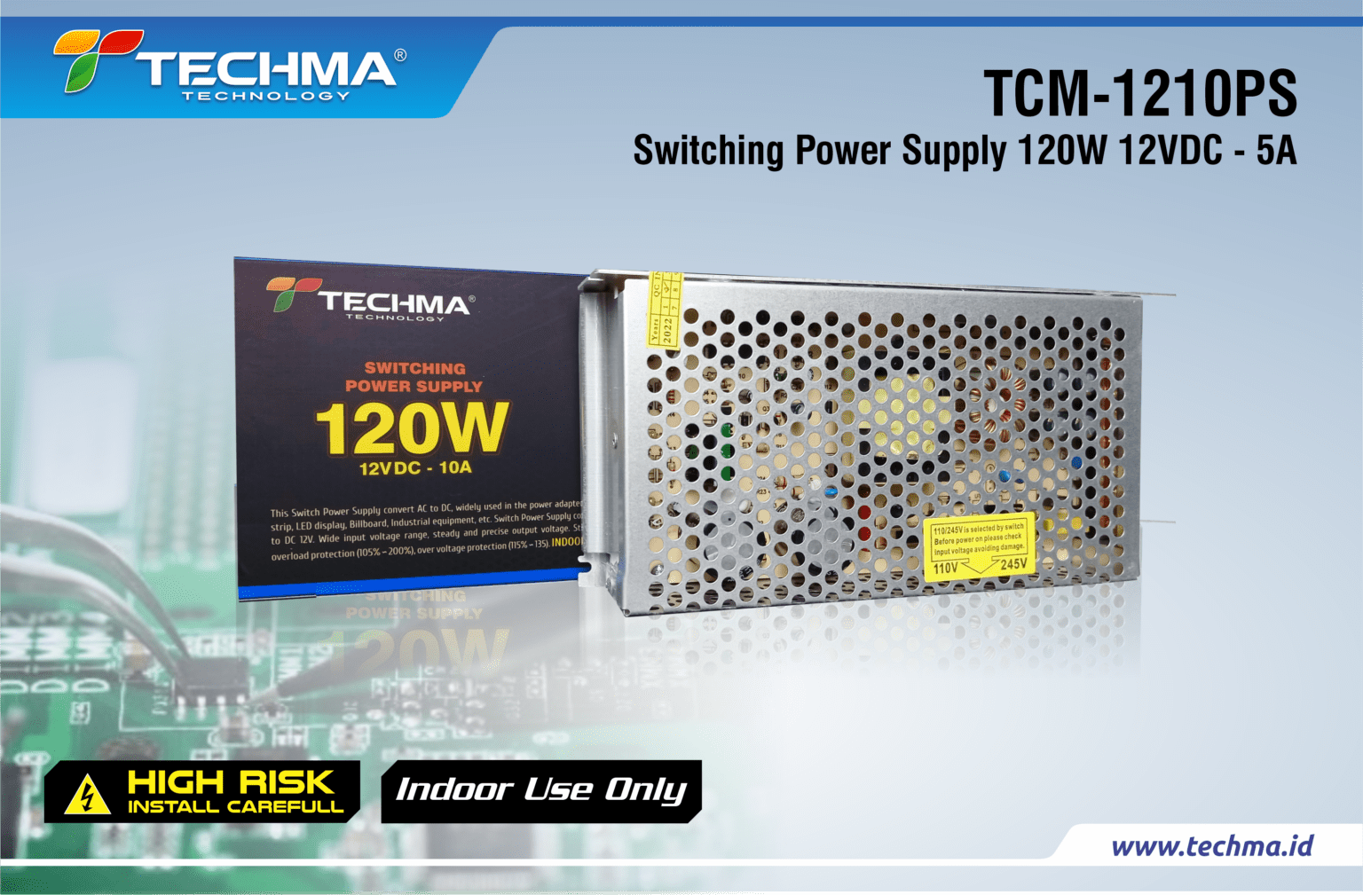TECHMA TCM-P102EXT – Techma POE Switch & Power Supply