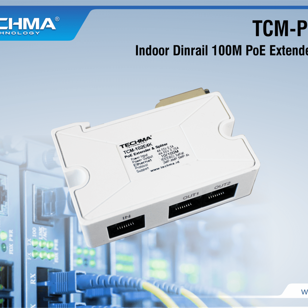 TECHMA TCM-P102E4K – Techma PoE Switch & Power Supply