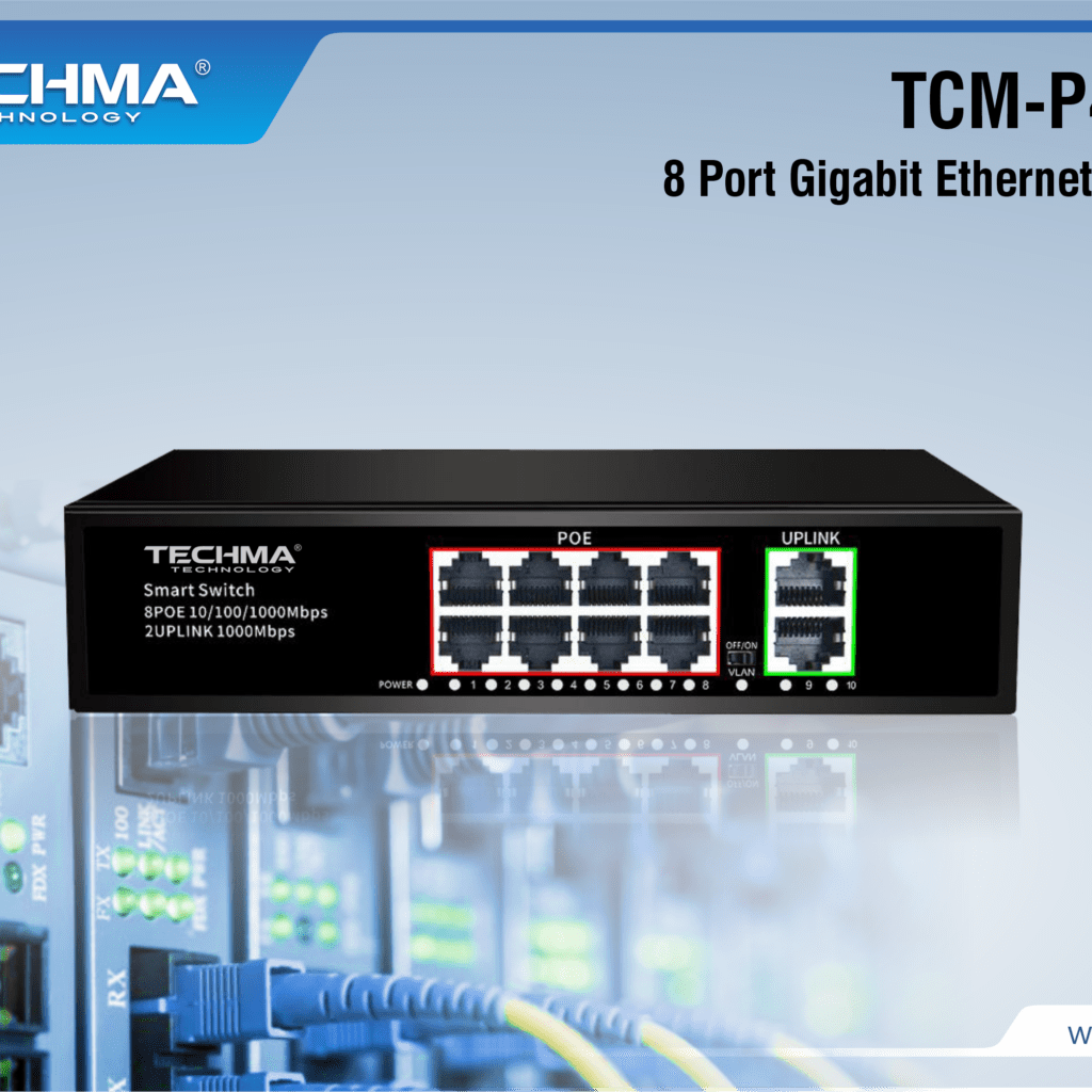 TECHMA TCM-P4810G4 – Techma PoE Switch & Power Supply